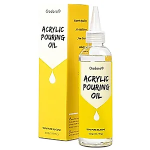 6 Ounces 100% Pure Silicone oil for Acrylic Pouring, Excellent Liquid Silicone for Acrylic Paint Pouring, Ideal Silicone Oil for Dramatic Cell Creation, Professional Silicon Oil Supplies, Non-Toxic & Odorless