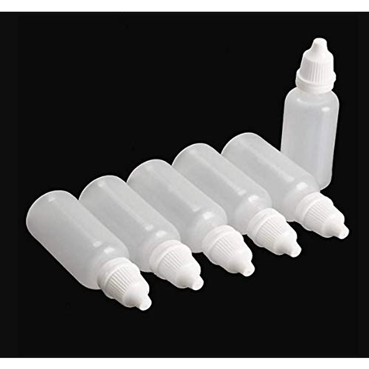 24 Pcs 30ml 1 oz Empty Squeezable Soft Plastic Dropper Bottle Eye Liquid Dropping Container with Screw On Cap for Essential Oil Sample Liquid Reagent Cosmetic Lab Drops