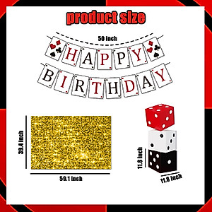 Casino Theme Party Decorations 132pcs Casino Party Decorations Casino Night Decorations Casino Birthday Decorations Casino Decorations includes Banner Balloon Box Backdrop Cake Decorations Tablecloth