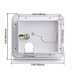LCGP RV Access Door Electrical Cord Trailer Power Cord Cable Hatch Camper Hose Storage Door Compartment W 7-1/2 inch, H 6-1/2 inch