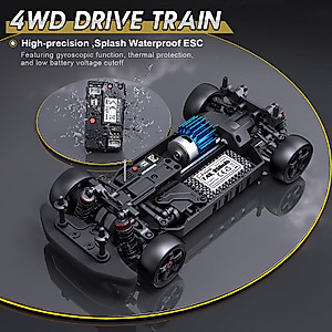 HAIBOXING 1/18 Scale RC Cars 2196 Drift RC Car 28 KM/H High Speed with Gyro, 2.4 Ghz Electric Vehicle RTR 4X4 Remote Control Cars Drifting Race Toys for Adults Boys Girls Kids Gifts with Two Batteries