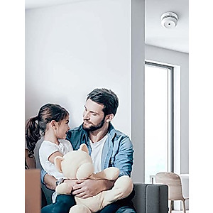 Wi-Fi Smoke Detector, AEGISLINK Wireless Smart Fire Smoke Alarm with App Control, Replaceable Lithium Battery, Auto Self-Check Function, S-WF240, 1-Pack