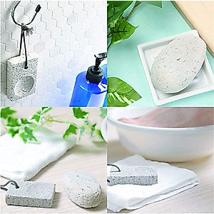Pumice Stone, Natural [Made in Japan] Ergonomic Shape, Extra Fine Texture, Hard & Cracked Skin Callus Remover for Men, Women, Kids and Gifts.(2pcs Set(Coarse/Fine Smooth))