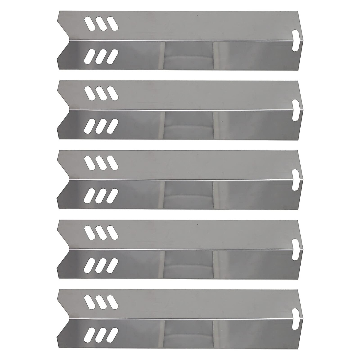 5-Pack BBQ Grill Heat Shield Plate Tent Replacement Parts for Better Homes & Gardens Grill GBC1362W - Compatible Barbeque Stainless Steel Flame Tamer, Flavorizer Bar, Vaporizer Bar, Burner Cover 15"