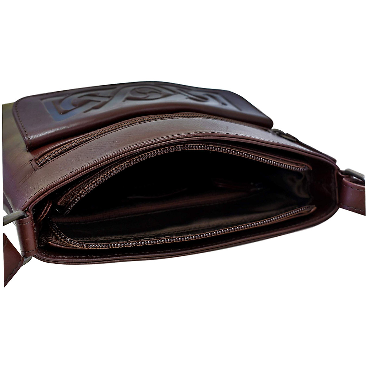 Lee River Goods Co - Celtic Leather Mary Crossbody Bag (Brown)