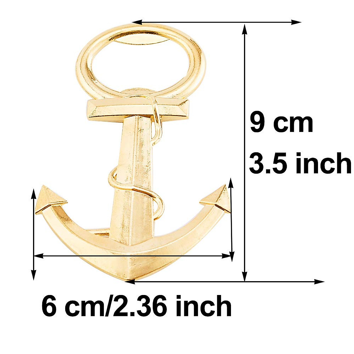 Bodosac Awtlife 30 Pcs Gold Anchor Bottle Openers Baby Shower with Bag Gifts for Guests Wedding Party Favors