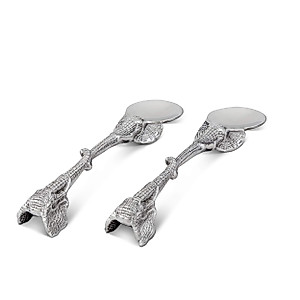 Arthur Court Designs Aluminum Elephant Figural Salad Serving Spoon and Salad Serving Fork, Salad Servers Set 11 inch Long