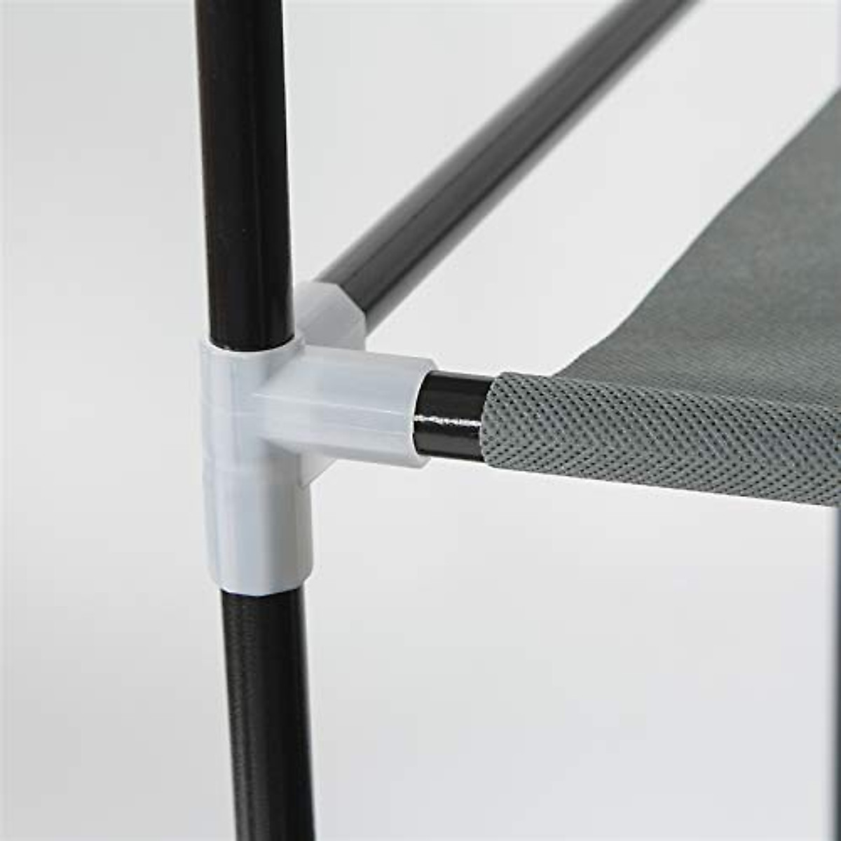 5-Layer 12-Compartment Non-Woven Fabric Wardrobe Portable Closet Gray (133x46x170cm)