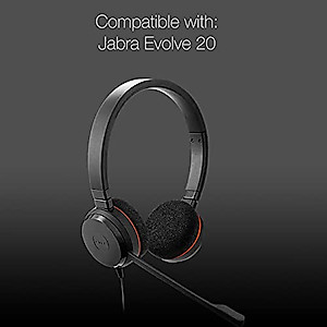 Global Teck Cushions Jabra Evolve 20, 30, 40, 65 Headsets, Leather Cushion Replacement Kit #GTW 6600-02