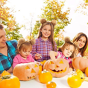 WILLBOND Bear Ears Headband and Tail Costume Set, 6 Pieces, Brown, for Halloween or Costume Parties
