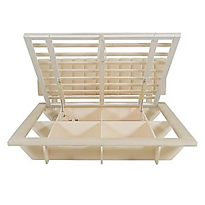 Acosure Queen Size Hydrualic Upholstered Floating Bedframe with LED Light & USB Port,Velvet Upholstered Platform Bed W/Storage,Space Saving,Beautiful Furniture for Bedroom Guest Room Apartment,Beige