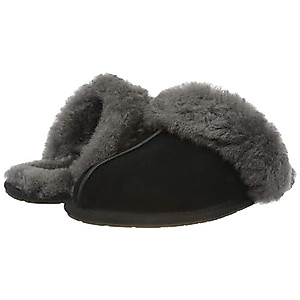 UGG Women's Scuffette Ii Slipper, Black/Grey, 08