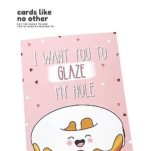 Sleazy Greetings Funny Anniversary Cards for Husband | Naughty Birthday Card for Men Him | Funny Valentines Day Card for Boyfriend | Glaze My Hole Donut Card
