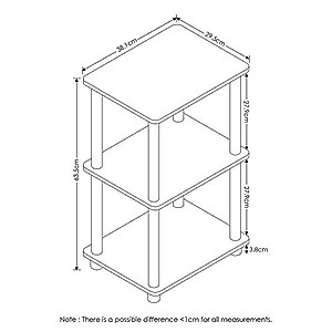 FURINNO Turn-N-Tube 2 Space Shelf, Walnut/Brown