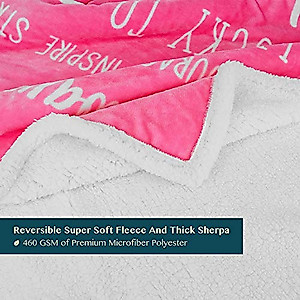 PAVILIA Best Friend Blanket for Women, Friendship Gift Blanket for BFF Besties, Soft Fleece Sherpa Throw Blanket, Birthday Gift for Best Friend, Soul Sister, Long Distance, Girl Friend (Pink)