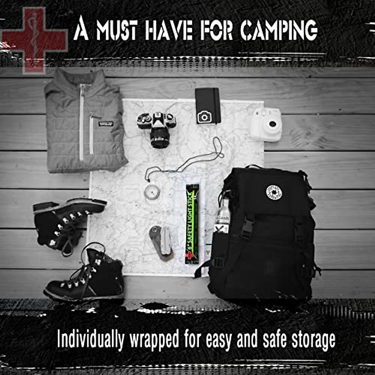 10 Ultra Bright Green Glow Sticks - Individual Packed With Lanyard - For Camping, Emergency Survival - Glow Lights for Blackouts, Hurricane and Storms- 6 Inch Chem Light Sticks with 12 Hour Duration