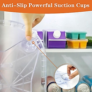 Lazy Susan Turntable Organizer for Refrigerator Rectangle Fridge Organizers and Storage Refrigerator Organizing Clear Lazy Susan 360° Rotating Fridge Organization Kitchen Countertop Cabinet Pantry