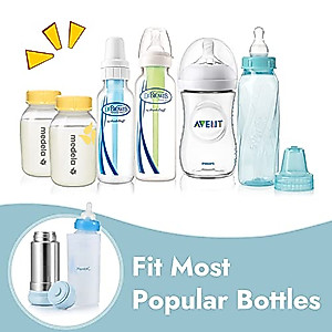 Papablic Portable Travel Baby Bottle Warmer On The Go, Fits Most Car Cup Holders, 12 oz