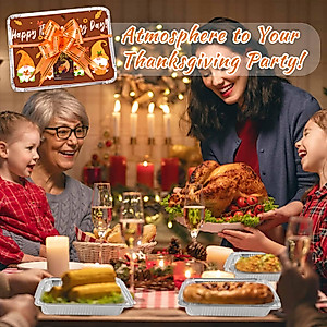 Natonhi 50PCS Fall Thanksgiving Leftover Containers with Lids, Thanksgiving To Go Containers Disposable Aluminum Foil Food Storage for Friendsgiving Party Thanksgiving Table Decorations