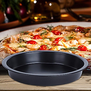 Fdit Pizza Pan Non-Stick Round Shallow Pie Cake Bread Mold Carbon Steel Baking Dish Pan Tray Kitchen Tools 5/6/7/8/9/10 inch (6in)