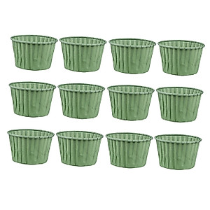 Luxshiny 50pcs Cupcake Paper Liners Muffin Cups Muffin Wrappers Cup Cake Paper Cup Baking Supplies Baking Cups Accessory Cake Cup Wrapping Paper Egg Tart Paper Lining Tulip Green Muffin