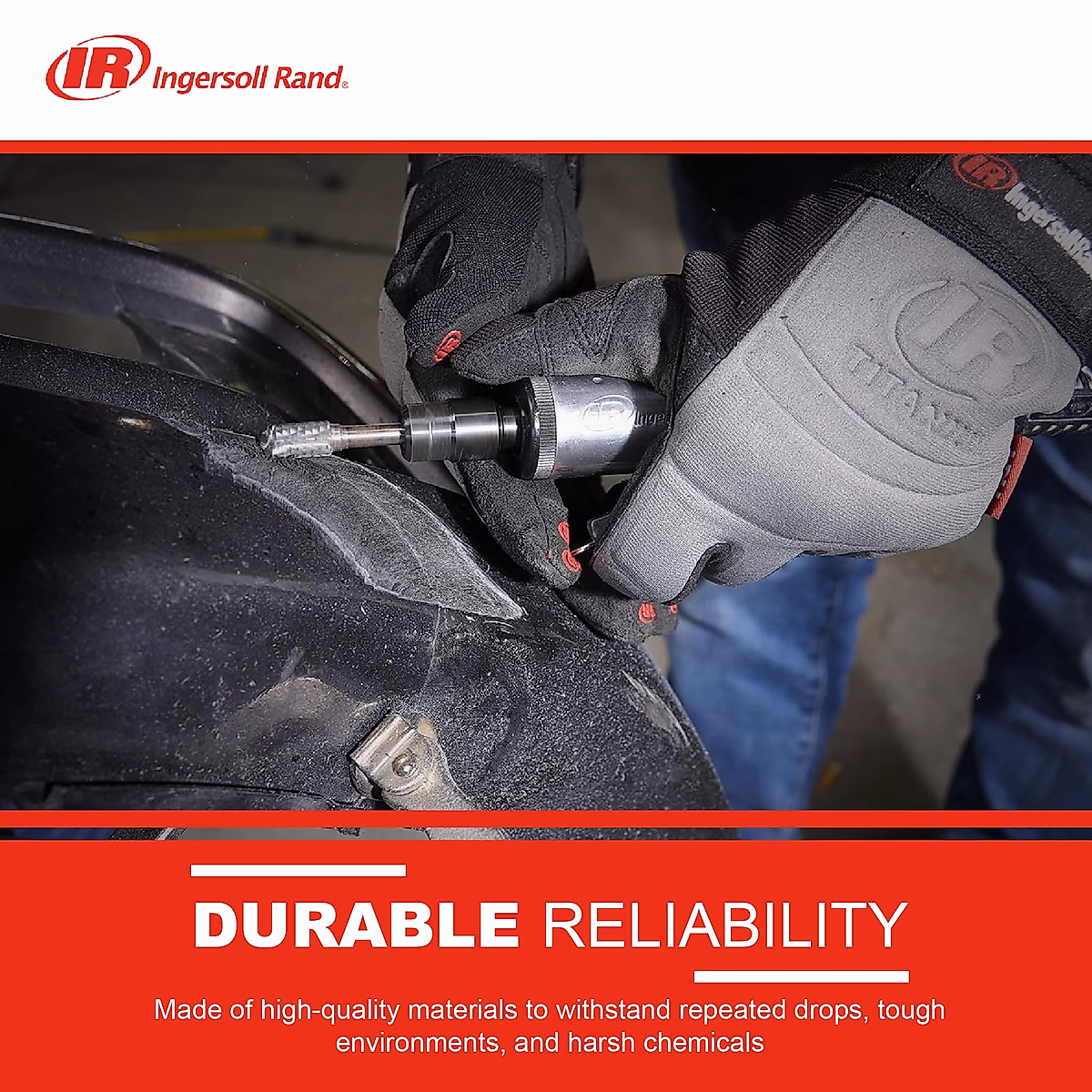 Ingersoll Rand 307B 1/4” Air Die Grinder, Straight, 28,000 RPM, 0.25 HP, Ball Bearing Construction, Safety Lock, Aluminum Housing, Lightweight Power Tool