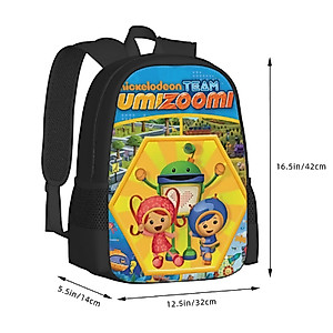 CONPELSON Backpacks Team Anime Umizoomi Adjustable Laptop Backpack Double Shoulder Bag for Women Men Climbing Shopping Work