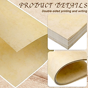 Fainne 300 Sheet Vintage Parchment Paper 8.5 x 11 Inch Certificate Paper Textured Old Paper Double Side Printing Parchment Paper for Certificates Scrapbooking Invitations Crafts