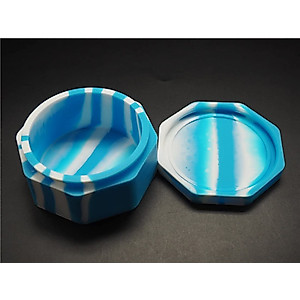 Gentcy Silicone Large 223ml Silicone Container Jars Storage Box Light White Blue