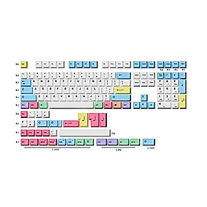 KOKOYAKA Dye Sublimation Keycaps | Cherry Profile for Custom Merchanical Keyboard | 139 Keys (Chalk)