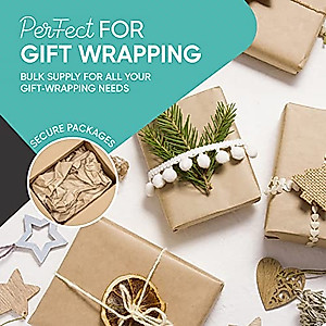 Made in USA Brown Kraft Paper Jumbo Roll 30" x 2400" (200ft) Ideal for Gift Wrapping, Art, Craft, Postal, Packing, Shipping, Floor Protection, Dunnage, Parcel, Table Runner, 100% Recycled Material