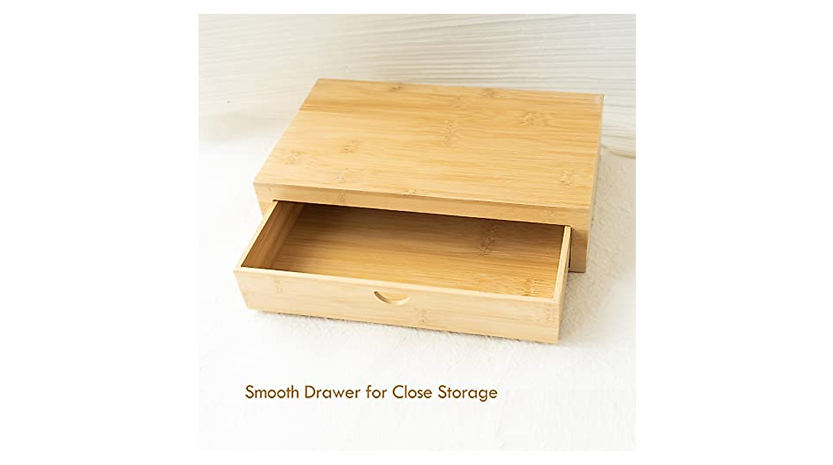 Varhomax Bamboo Organizer Set - Customizable 4-Piece Storage Solution