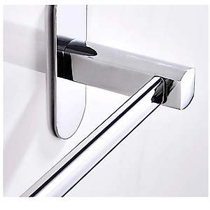 NERDOH Fast Drying Adhesion Easy to fit Bath Towel Easy tSUS304 Stainless Steel Chrome-Plated White Free Perforation Installation Kitchen Bathroom Wall Hanging Towel Rack-Length 70CM