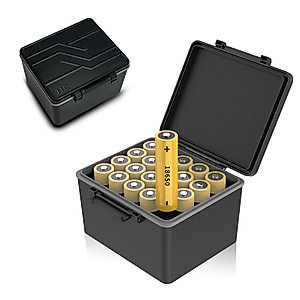 20 Slots 18650 Battery Case, 18650 Battery Organizer,High Capacity Water-Resistant Anti-Shock Anti-Dust, 18650 Battery Box Storage