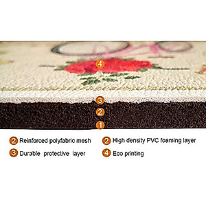 UpNUpCo Artistic Beautiful Anti Fatigue Kitchen Floor Mat - Unique Floor Mats - Pain Relief Padded Kitchen Mats - Floor Mats For In Front Of Sink - Memory Foam 30" X 17.5" X 10mm Cushion Spicy