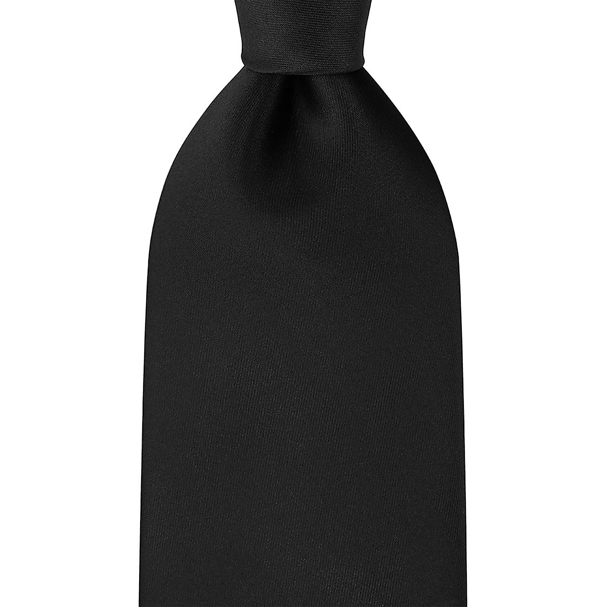 KissTies Mens Black Tie Solid Satin Ties Formal Necktie For Men + Gift Box