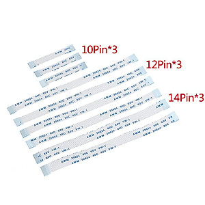 9PCS Power Switch Charging Board Cable for PS4 PS4 Slim Pro 12 14 Pin Charging Board Power Switch Line + 10pin Touch Pad Flex Ribbon Cable for PS4 Controller