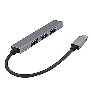 SHYPT Type-C to 4 USB Hub Expander Thin Mini Portable 4-Port USB 2.0 Hub USB Power Interface Laptop Tablet Comput