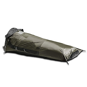 AquaQuest Hideaway Bivy Stealth Compact Single-Pole Hooped Tent Waterproof Breathable with Mosquito Bug Net Mesh for Hunting, Hiking, Camping - Olive Drab