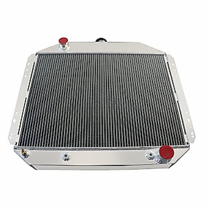 OzCoolingParts 66mm 4 Row Core Aluminum AE833 Radiator for 1966-1979 F100 F150 F250 F350 Bronco Chevy V8 Engine
