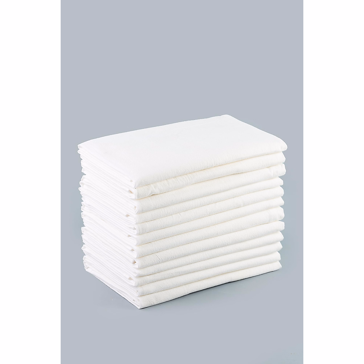 Candy Cottons Flour Sack Kitchen Dish Towels Cloth|Blank Dish Tea Towel Embroidery Printing DIY Crafts|Diaper Cloths for Babies|Absorbent Breathable Baking Bread Linen Cover 12 Pk, 27x27 Inch |White