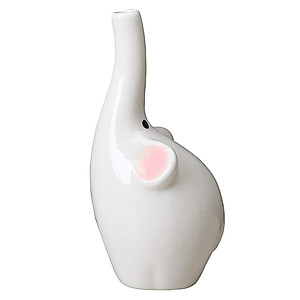 BESPORTBLE Cartoon Elephant Vase Flower White Pot Ceramics Flower Pot Ceramics Ornament Ceramics Vase Indoor Vase Adornment White Vase Cartoon Vase Ornament Elephant Adornment