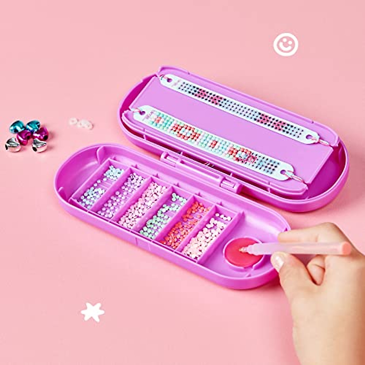 Blingle Bands DIY Gem Friendship Bracelet, 5 Band On The Go Starter Pod - Arts & Craft Activity for Ages 7 and Up