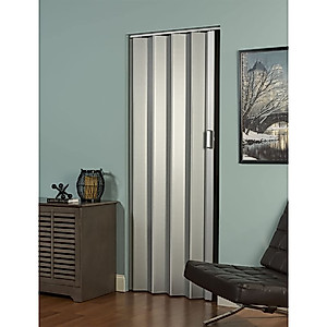LTL Home Products EL4880S Elite Interior Accordion Folding Door, 48 x 80 Inches, Satin Silver