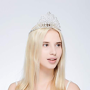 DcZeRong Women 30 Birthday Queen Crowns Rhinestone Tiara Women 30th Birthday Princess Tiaras Crown