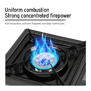 Portable Butane Stove | Single Burner Gas Stove | Camping & Backpacking Essential | Emergency Stove | High Performance | Double Wind Guard Burner (Black)
