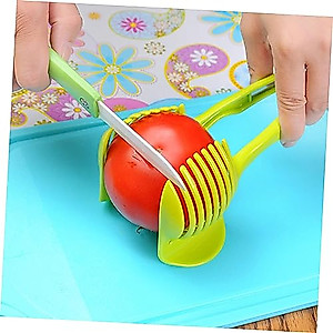 VOSAREA Lemon Cutter Tomato Cutter Slicer Platter Lemon Gadgets Round Tomato Gadgets Tomato Slicer Lemon Tools Orange Gadgets Supplies Lemons Fruit Slicer Kitchen Cutting Aid Slicing Tool