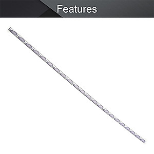 Fielect Acrylic Round Rod Light Purple Twisted Line Acrylic Rod Standard Plexiglas Tolerance Lightweight for DIY 8mm Diameter 500mm Height 1Pcs