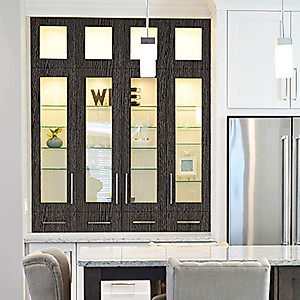 Homease Removable Wood Wallpaper, Peel and Stick Self Adhesive Vinyl Contact Paper for Cabinets, Walls, Countertops, Realistic Wood Grain Waterproof& Decorative Film (Black Wood, 23.6in x 16.4ft)