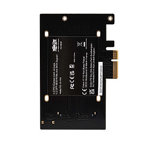 Tripp Lite U.2 to PCIe Adapter for 2.5″ NVMe U.2 SSD, SFF-8639, PCI Express Card, Supports U.2 SSDs and SATA I/II/III SSDs & HDDs, Backward Compatible with PCIe 2.0 & 1.0, 1-Year Warranty (PCE-U2-PX4)